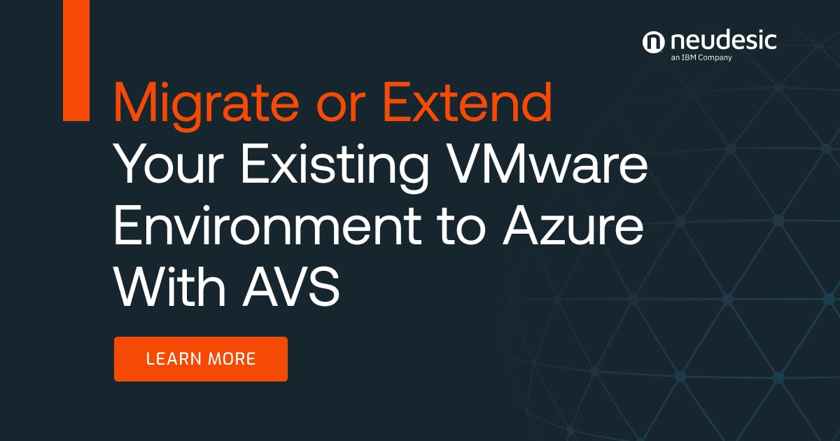 Migrate Or Extend Your Existing Vmware Environment To Azure With Avs
