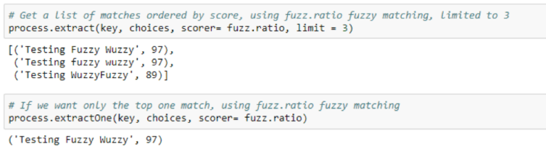 Fuzzywuzzy Using Python Neudesic