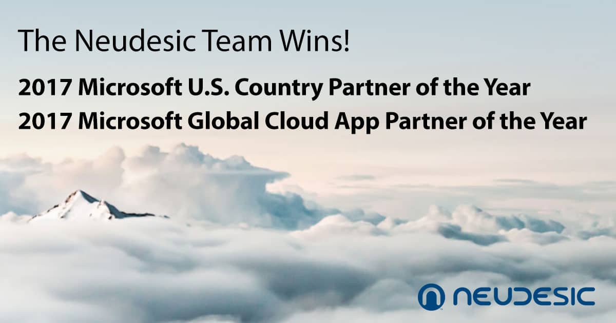 Neudesic recognized as winner for 2017 Microsoft Country Partner of the ...